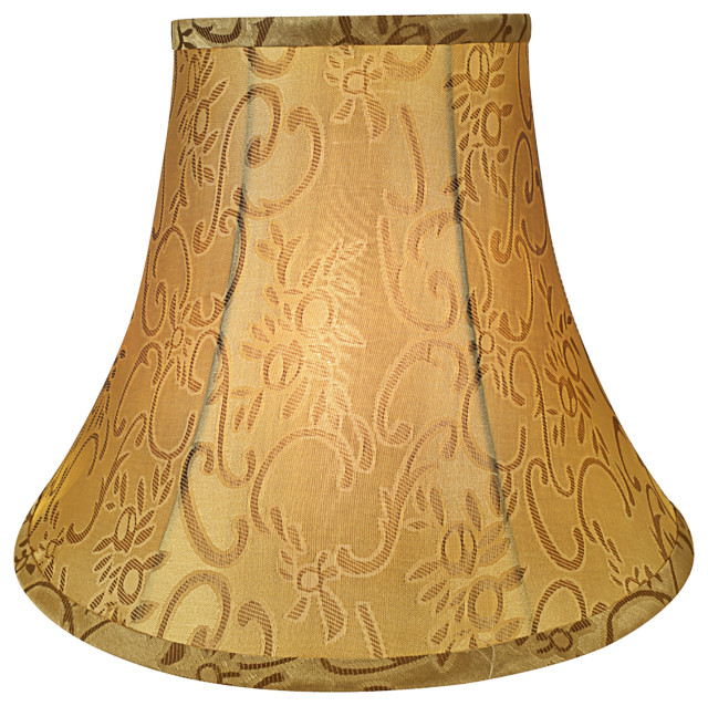 Aspen Creative 30166 Bell Shape Spider Lamp Shade in Brown (6" x 12" x ...