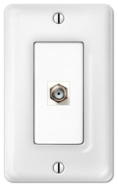 Allena Ceramic 1-Coax Wall Plate - Traditional - Switch Plates And ...