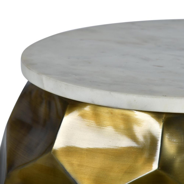 Stomp Round End Table Brass - Contemporary - Side Tables And End Tables ...