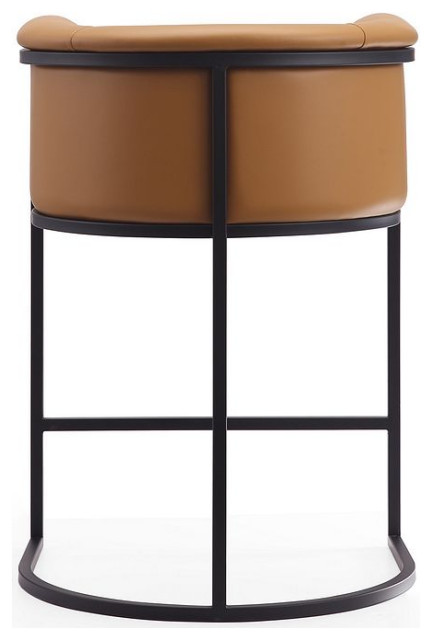 Cosmopolitan Counter Stool, Camel and Black, Set of 2 - Transitional ...