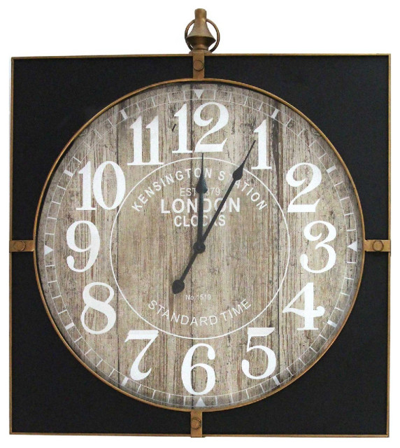 HomeRoots Vintage Industrial Style Wall Clock - Industrial - Wall ...