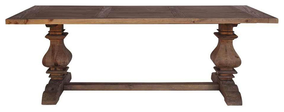 Balustrade Dining Table, Natural - Traditional - Dining Tables - by ...