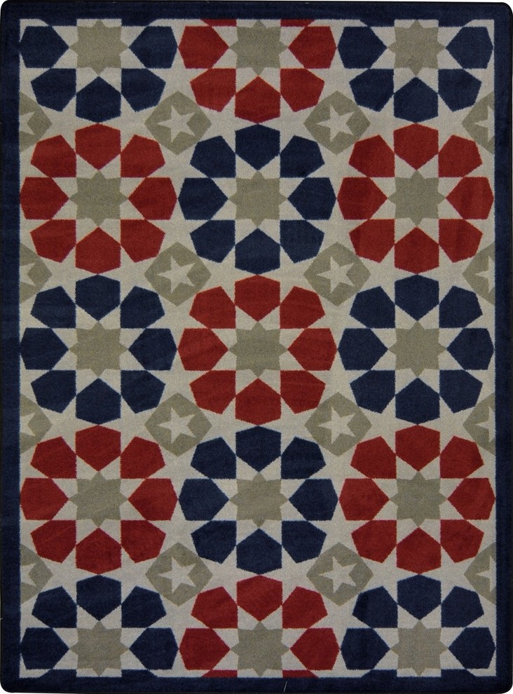 Kaleidoscope, Whimsical Area Rugs Americana Rug, 3'10" x 5'4 ...