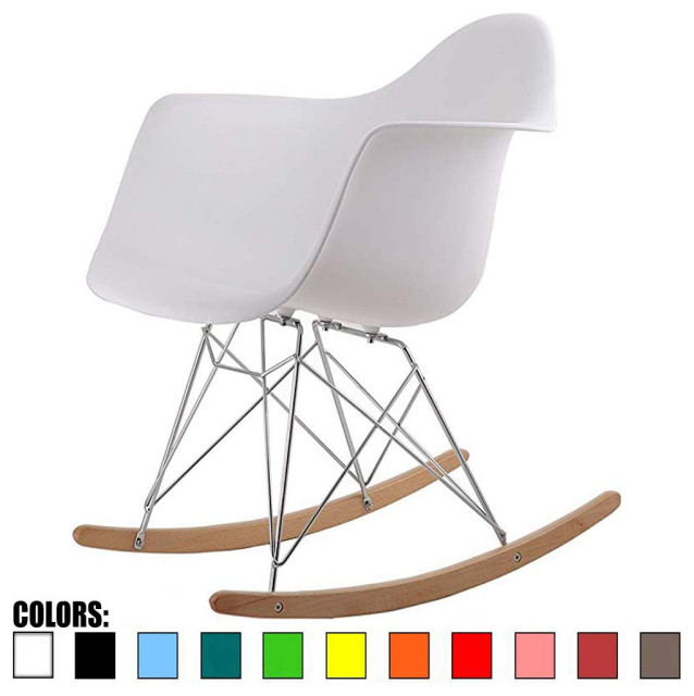 Mid-Century Modern Molded Plastic Rocking Chair - Midcentury - Rocking ...