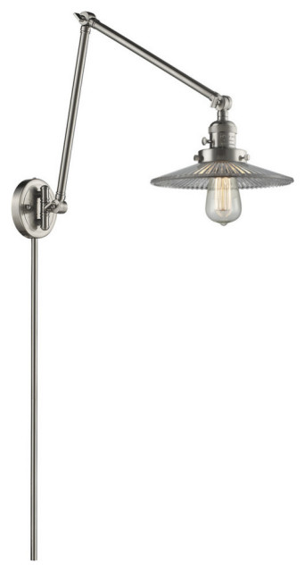 Innovations Halophane 1-Light Dimmable LED Swing Arm, Brushed Satin ...