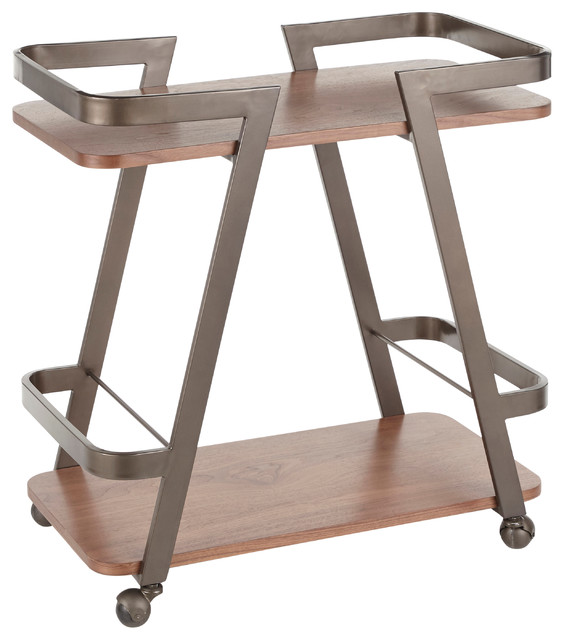 Seven Industrial Bar Cart - Industrial - Bar Carts - by LumiSource | Houzz