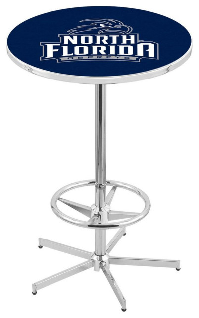 Holland L216 University of North Florida 42x28" Pub Table - Chrome ...