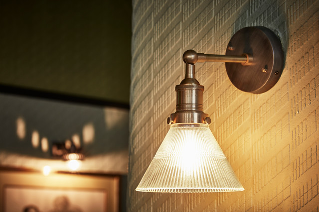 Brooklyn Vintage Antique Ribbed Glass Retro Funnel Wall - London - by ...