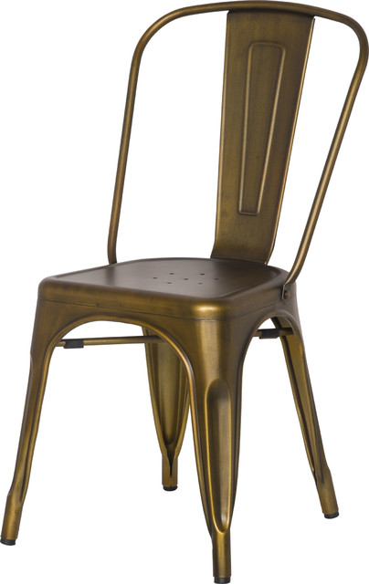 Metropolis Metal Dining Side Chair, Set of 4 - Industrial - Dining ...
