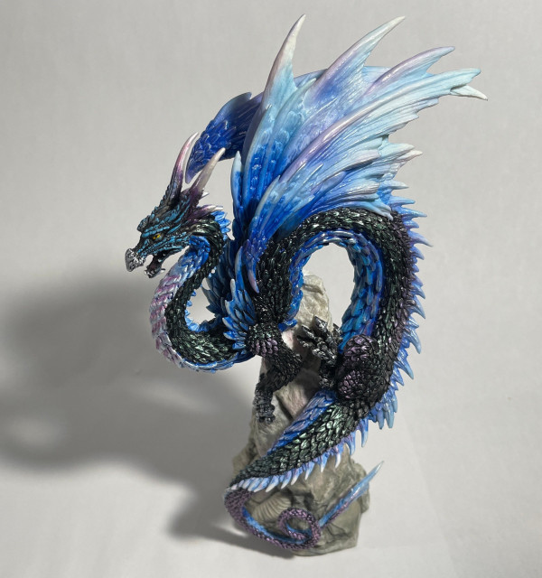 Sapphire Sentinel Dragon Statue Sculpture Figurine Art By Andrew Bill ...