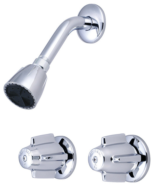 Central Brass Two Handle Shower Set - Contemporary - Tub And Shower ...