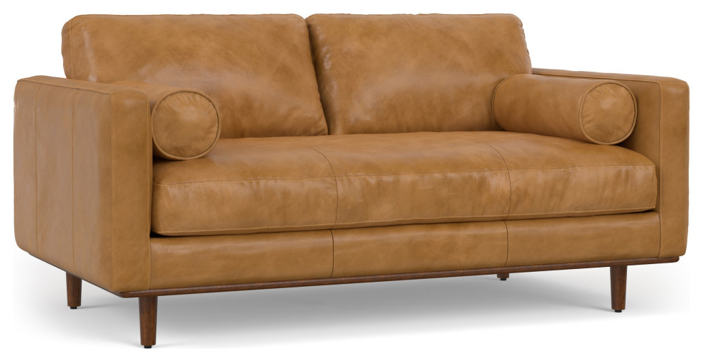 Morrison 72-inch Sofa, Genuine Leather - Midcentury - Sofas - by Dot ...