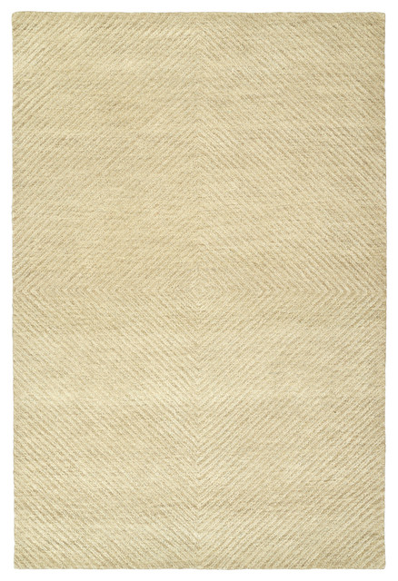 Kaleen HandTufted Textura Wool Rug, Sand, 5'x7'9" - Contemporary - Area ...