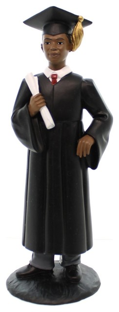 Black Art Male Graduate African American College School Collectible ...