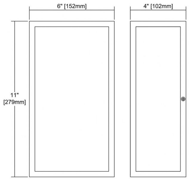 Contemporary One Light Outdoor Rectangular Wall Lantern - Mid-Century ...