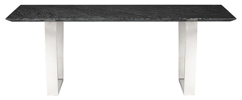 Lazzaro Dining Table black wood vein marble - Contemporary - Dining Tables - by Virgil Stanis ...