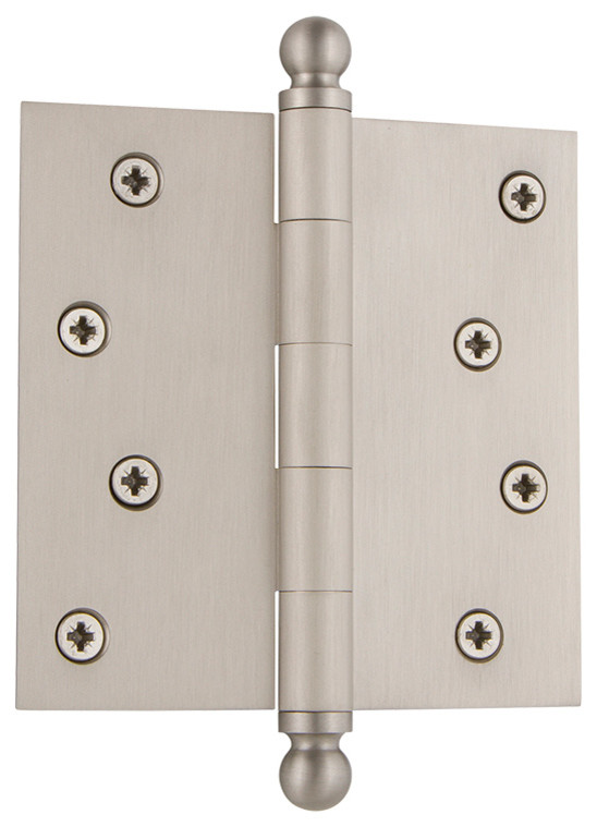 4" Ball Tip Residential Hinge With Square Corners - Traditional ...