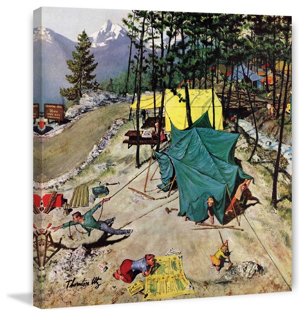 "Making Camp" Painting Print on Canvas by Thornton Utz, 40"x40 ...