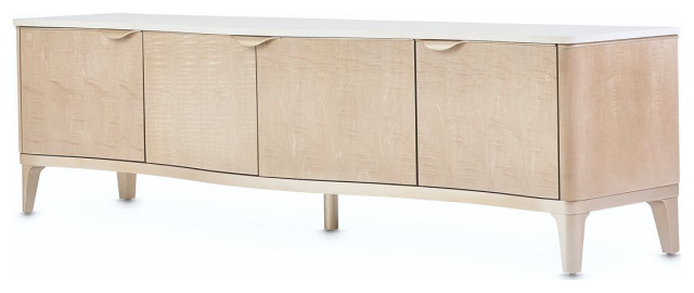Aico Amini Malibu Crest TV Console in Blush - Contemporary ...