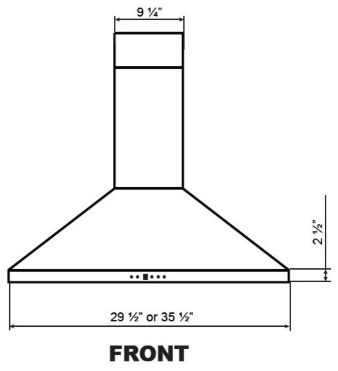 Cyclone High-Powered Stainless Steel Wall-Mount Range Hood Pro ...