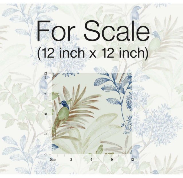 Handpainted Songbird Wallpaper - Tropical - Wallpaper - by York ...