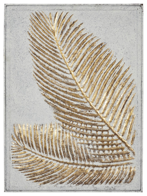 Contemporary Gold Metal Wall Decor 89529 - Tropical - Metal Wall Art ...