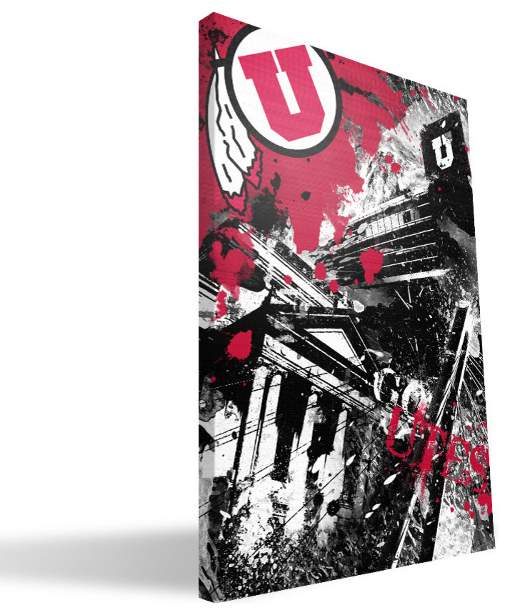 University of Utah Utes Spirit Canvas Print, 16"x24" - Contemporary ...