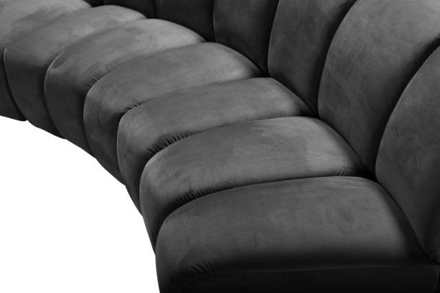 Infinity Channel Tufted Velvet Modular Chair, 4 Piece - Transitional ...