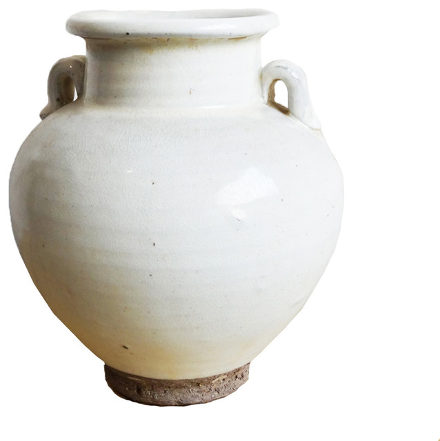 White Ceramic Pot - Traditional - Decorative Jars And Urns - by Design ...