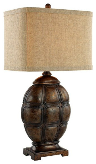 Trans Globe Ancient Tortoise Table Lamp, Faux Tortoise Shell & Shade ...