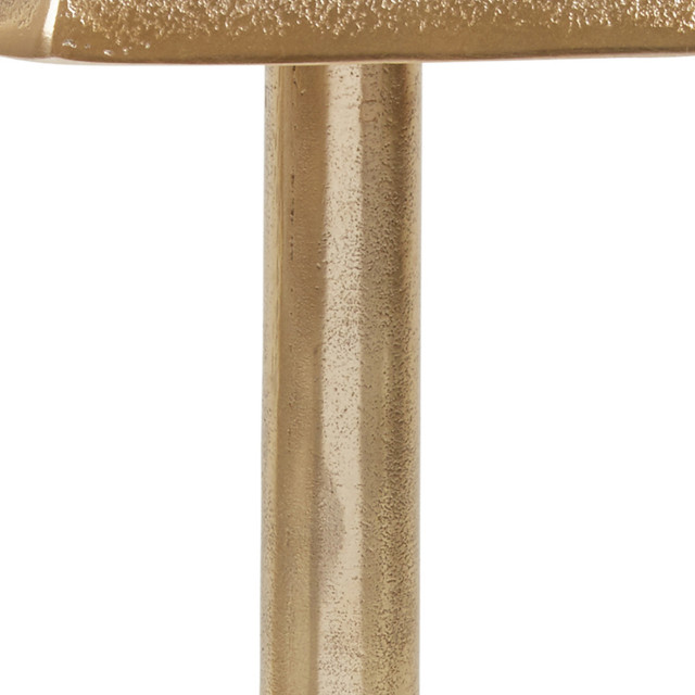 Aluminum Accent Table with Tubular Hexagonal Base, Gold - Contemporary ...