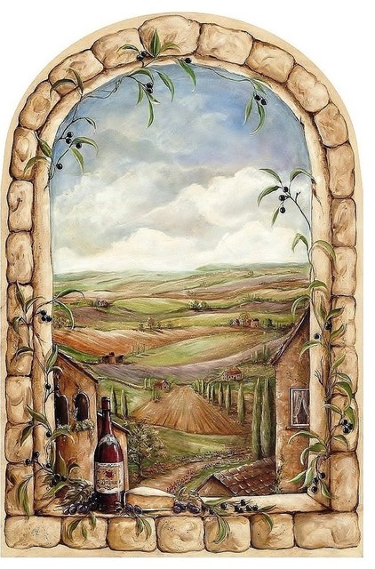Tuscan View Mural KM7810M - Traditional - Wall Decals - by The Home ...