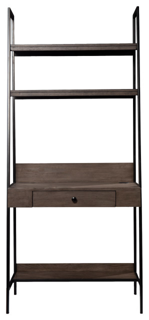 Elora Industrial Ladder Desk With Storage - Industrial - Desks And ...