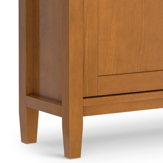 Warm Shaker Solid Wood Entryway Storage Cabinet - Transitional ...