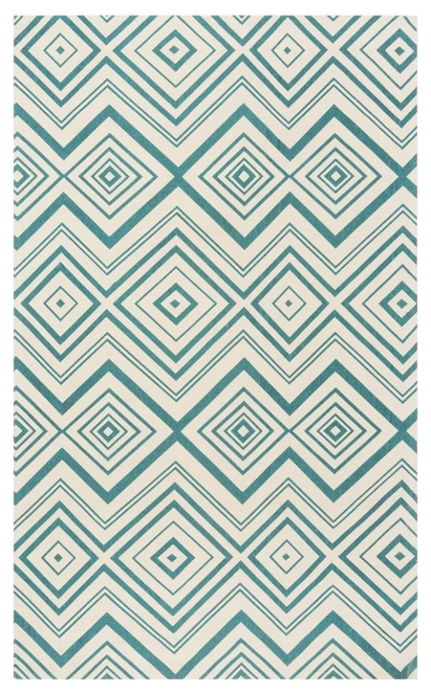 Safavieh Cedar Brook CDR142A Ivory/Light Teal Rug, 8'x11 ...