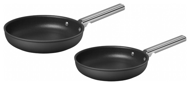 Smeg Cookware 50's Style Non-Stick 2-Piece Fry Pan Set - Modern ...