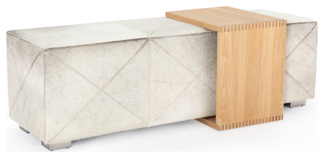 Brooks Hair on Hide Bench - Contemporary - Upholstered Benches - by ...