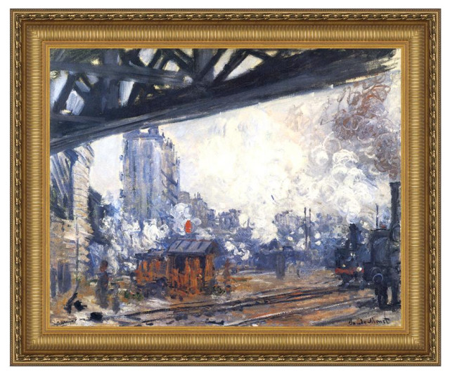Design Toscano 27x23 the Gare Saint Lazare 1877 Canvas - Traditional ...