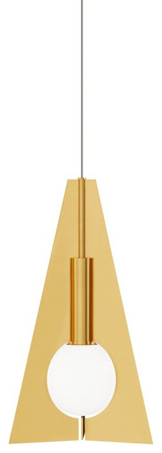 Tech Mini Orbel Pyramid Pendant, Natural Brass, MonoRail - 700MOOBLPNB ...