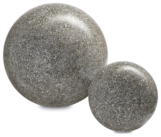 Abalone Small Concrete Ball - Beach Style - Decorative Objects And ...