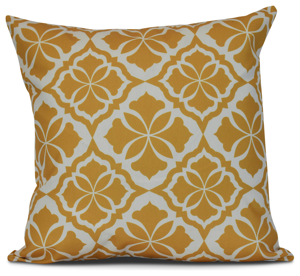 16x16", Ceylon, Geometric Print Outdoor Pillow, Turquoise, 20"X20 ...