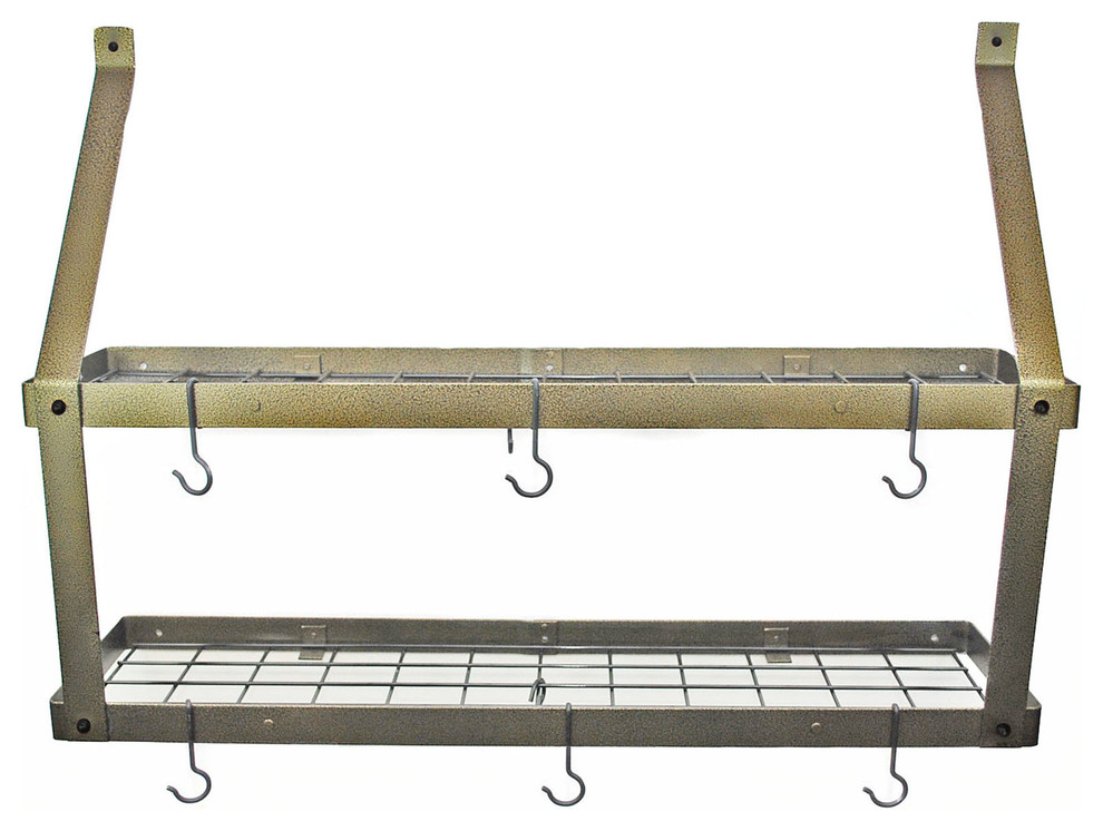 Rogar Double Bookshelf Pot Rack - Modern - Pot Racks And Accessories ...