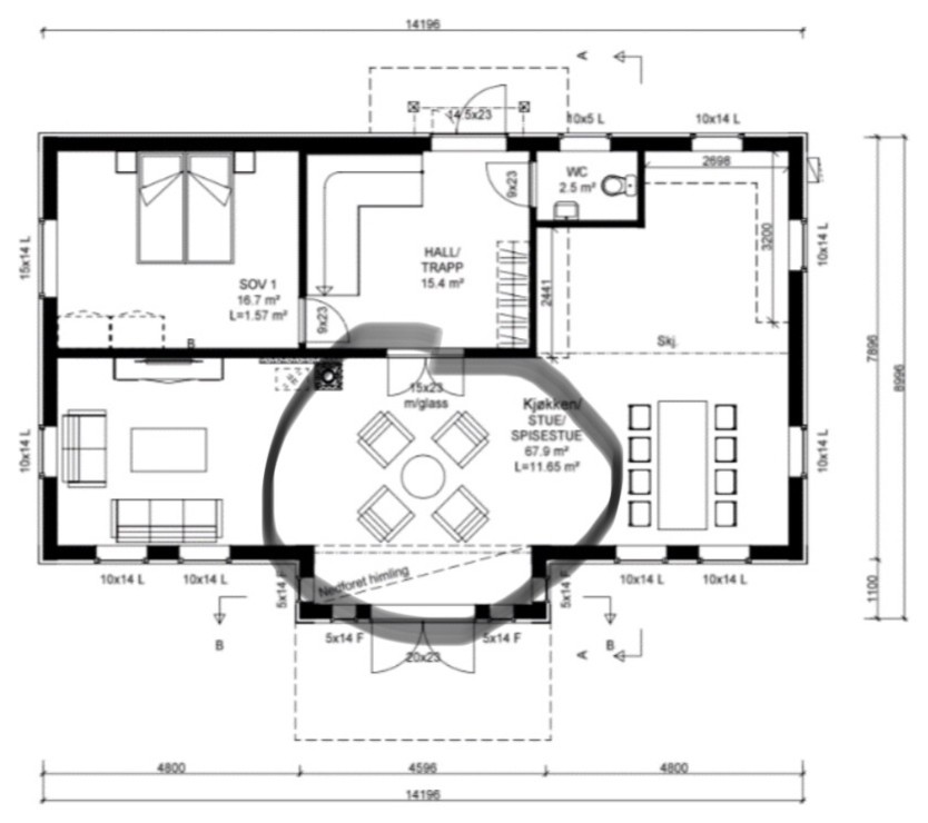 How to use empty space in open-plan living area