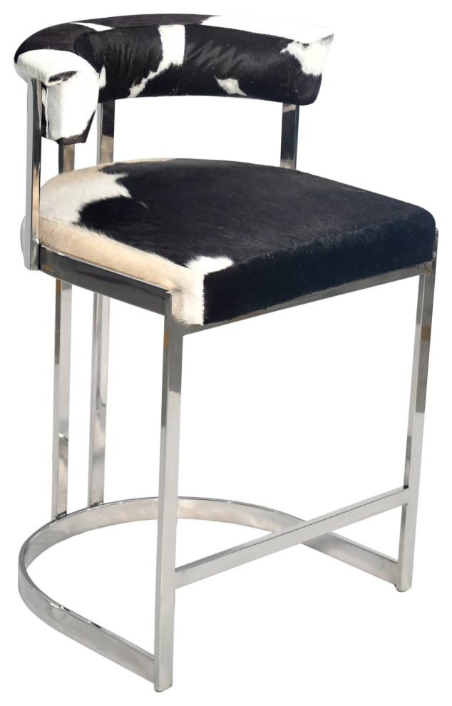 L22" Chrome Stainless Steel Counter Top Chair - Contemporary - Bar ...