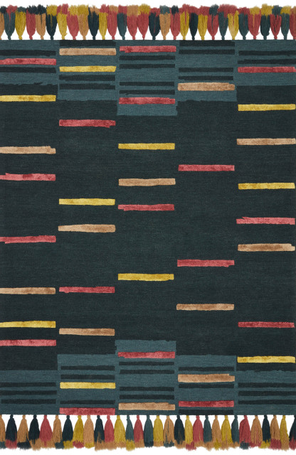 Justina BlakeneyxLoloi Jamila Jaa-03 Teal/Sunset 3'6"x5'6" Rug, 3'6"x5 ...