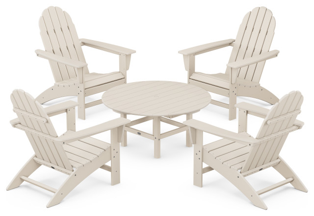 Vineyard 5-Piece Adirondack Chair Conversation Set - Transitional ...