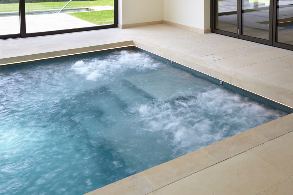 Indoor swimming pool with counter current unit for swim training - Pool ...