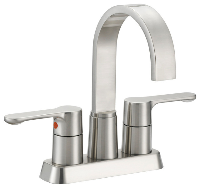 Satin Nickel Lavatory Vanity Faucet - Contemporary - Bathroom Sink ...