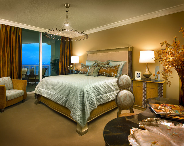 Transitional Bedroom Interior Home