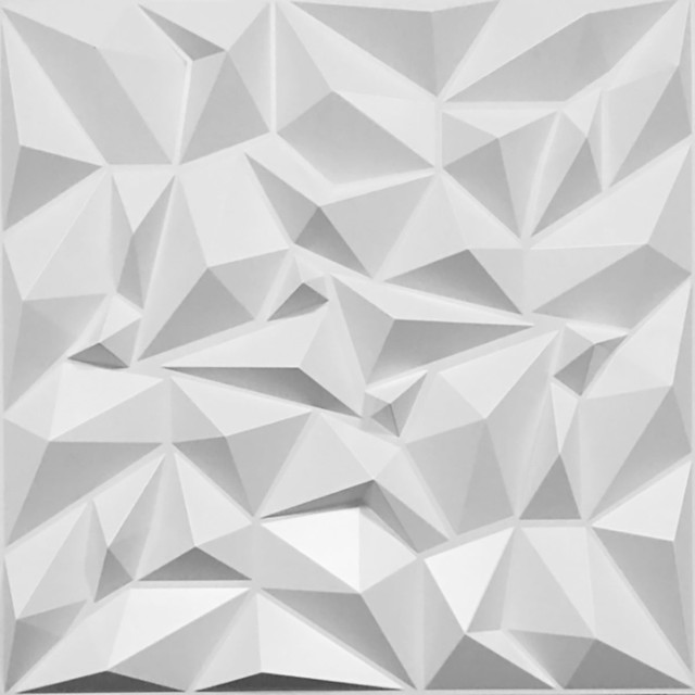 19 5/8"Wx19 5/8"H Leto EnduraWall Decorative 3D Wall Panel, White ...